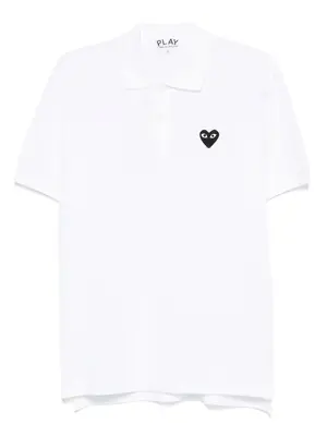 Play Comme Des Garcon Cotton Polo Shirt - White
