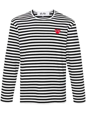 Play Comme Des Garcon Cotton T-shirt - Black