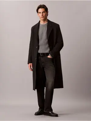 Calvin Klein Cotton Tuck Stitch Sweater - Grey Heather