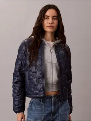 Calvin Klein Monogram Quilted Liner Jacket - Blue Nights