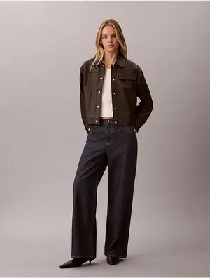 Calvin Klein Faux Leather Relaxed Jacket