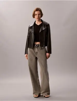 Calvin Klein Faux Leather Biker Jacket