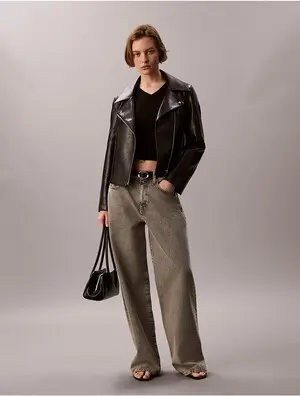 Calvin Klein Faux Leather Biker Jacket