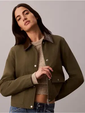 Calvin Klein Utility Short Jacket - Olive Night