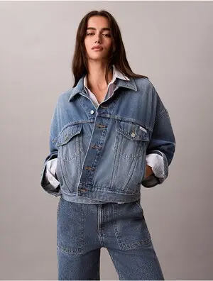 Calvin Klein Relaxed Trucker Denim Jacket - Worn Dust