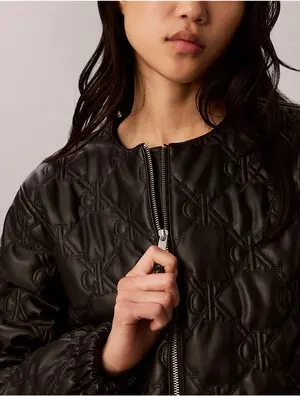 Calvin Klein Faux Leather Padded Jacket