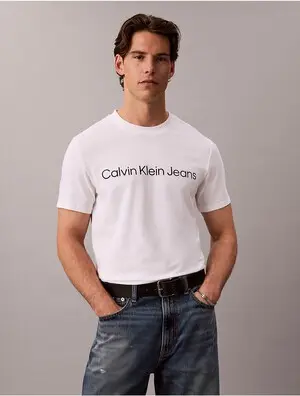 Calvin Klein Slim Stretch Tee - Bright White