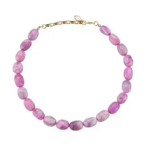 Mignonne Gavigan Semi-precious Pink Agate Necklace - One-color