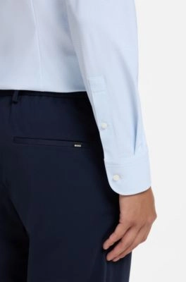 BOSS Slim-fit Shirt In Printed Performance-stretch Jersey