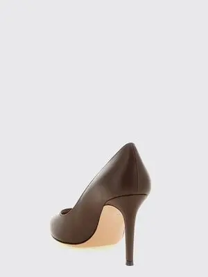 GIANVITO ROSSI Smooth Leather Pumps With Stiletto Heel And Almond Toe - Brown