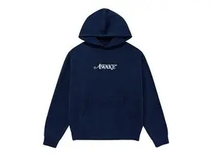 AWAKE Classic Logo Pullover Hoodie - Navy Blue