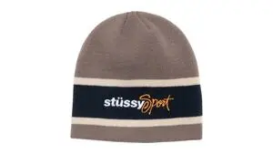 StÜssy Sport Stripe Skullcap Beanie - Sand