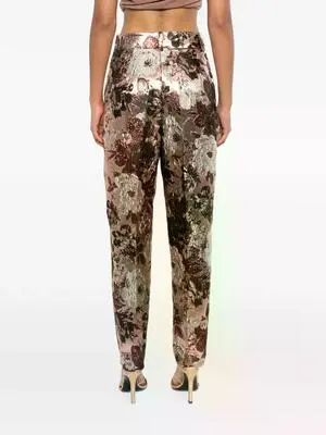 Elie Saab Floral-brocade Trousers