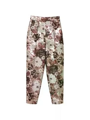 Elie Saab Floral-brocade Trousers