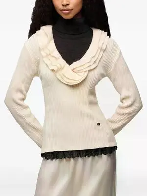 GANNI Top In Ribbed Merino
