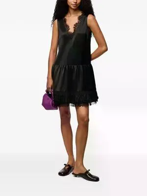 GANNI Dress In Lace Satin