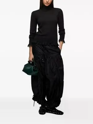 GANNI Turtleneck Sweater In Lace Merino