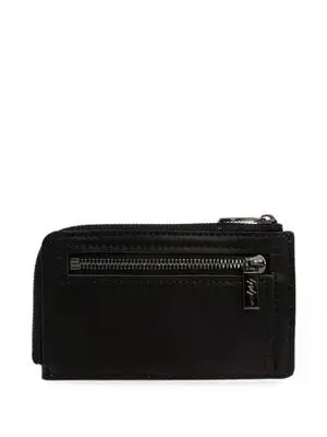 Yohji Yamamoto Logo-detail Leather Card Holder - Black