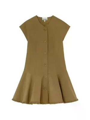 GANNI Cotton Dress - Green
