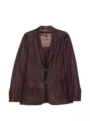 BARBA NAPOLI Single-breasted Notch-lapel Jacket - Brown