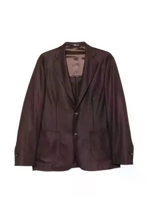BARBA NAPOLI Single-breasted Notch-lapel Jacket - Brown