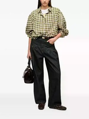 GANNI Shirt In Light Check Flannel