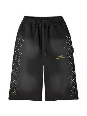 HAPPY MEMORIES DON'T DIE Crystal-embellished Drawstring Shorts