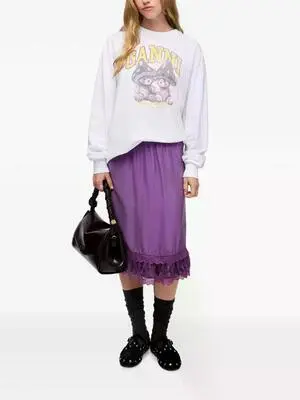GANNI Long-sleeve T-shirt With Mushroom Teddy