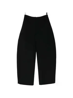 ISABEL SANCHIS Structured Curved-leg Palazzo Pants - Black