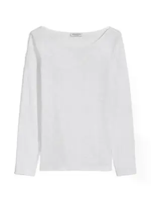 Marc O'polo Slub-effect Boat-neck T-shirt - White