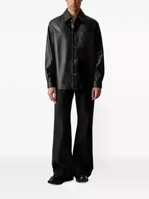 Drole De Monsieur D Mirror Leather Shirt - Black