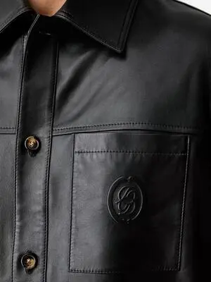 Drole De Monsieur D Mirror Leather Shirt