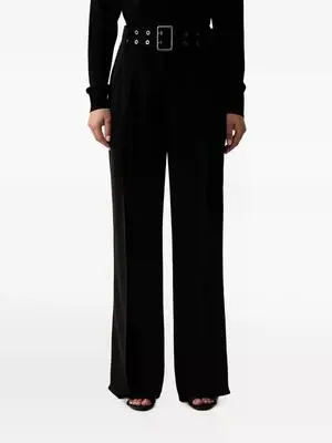 TRUSSARDI Belted Wide-leg Trousers - Black