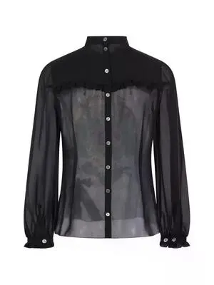 Undercover Graphic-print Ruffled Blouse