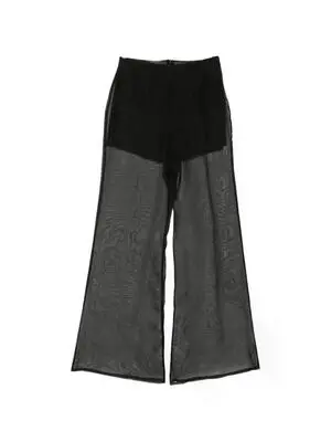 ISABEL SANCHIS Sheer-panel Trousers - Black