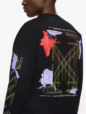 Off-White Archigeography Arrow Skate Long-sleeve T-shirt - Black
