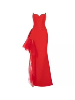 V:PM ATELIER Tulip Ruffled Maxi Dress - Red