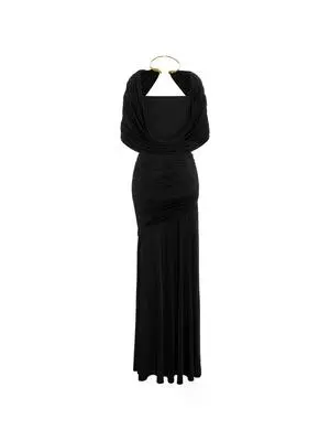 V:PM ATELIER Rogue Draped Ruched Maxi Dress
