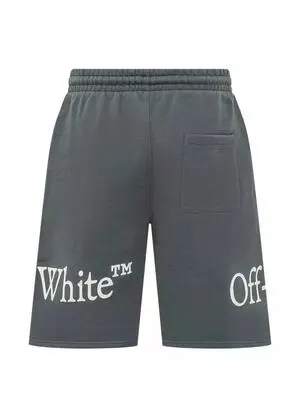 Off-White Bookish Logo-print Shorts - Grey