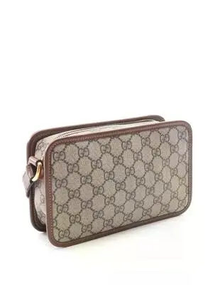 Gucci 2000-2015 Gg Supreme Interlocking G Crossbody Bag - Neutrals