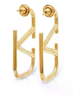 Valentino Garavani Vlogo Signature Hoop Earrings - Gold
