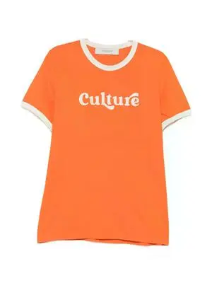 GOLDEN GOOSE Logo-print Garment-dyed T-shirt - Orange