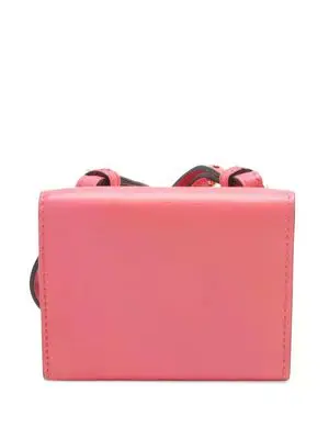 Fendi 2010-2026 Micro Leather Ff Wallet On Strap Crossbody Bag