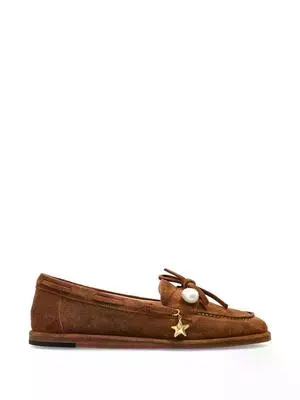 Agl Charmy Charms Round-toe Loafers - Brown