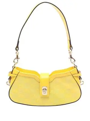 Gucci 2016-2026 Mini Gg Canvas Moon Side Shoulder Bag - Yellow