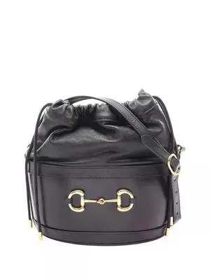 Gucci 2016-2026 Leather Horsebit 1955 Bucket Bag - Black