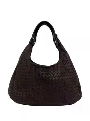 Bottega Veneta 2000-2010 Intrecciato Campana Hobo Bag - Brown
