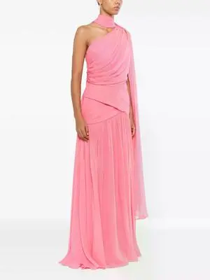 Elie Saab One-shoulder Draped Gown