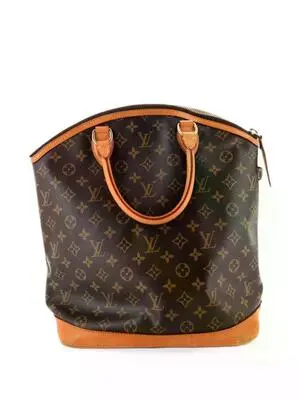 LOUIS VUITTON Lockit Handbag Monogram Canvas Vertical Satchel