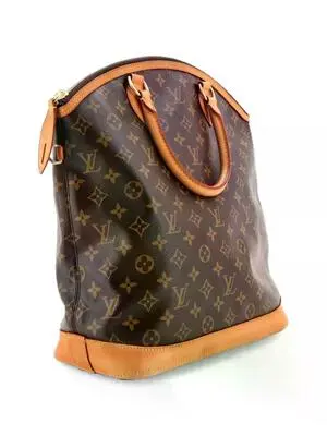 LOUIS VUITTON Lockit Handbag Monogram Canvas Vertical Satchel